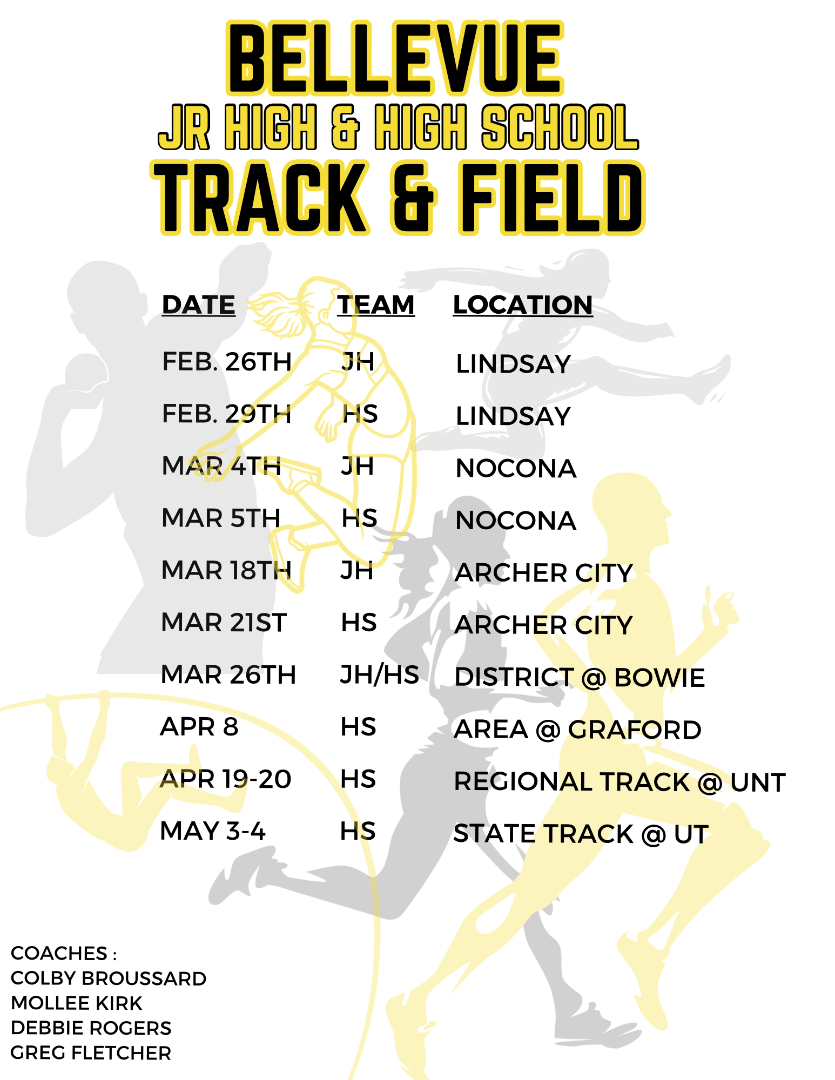 Bellevue ISD - Track & Field Schedule